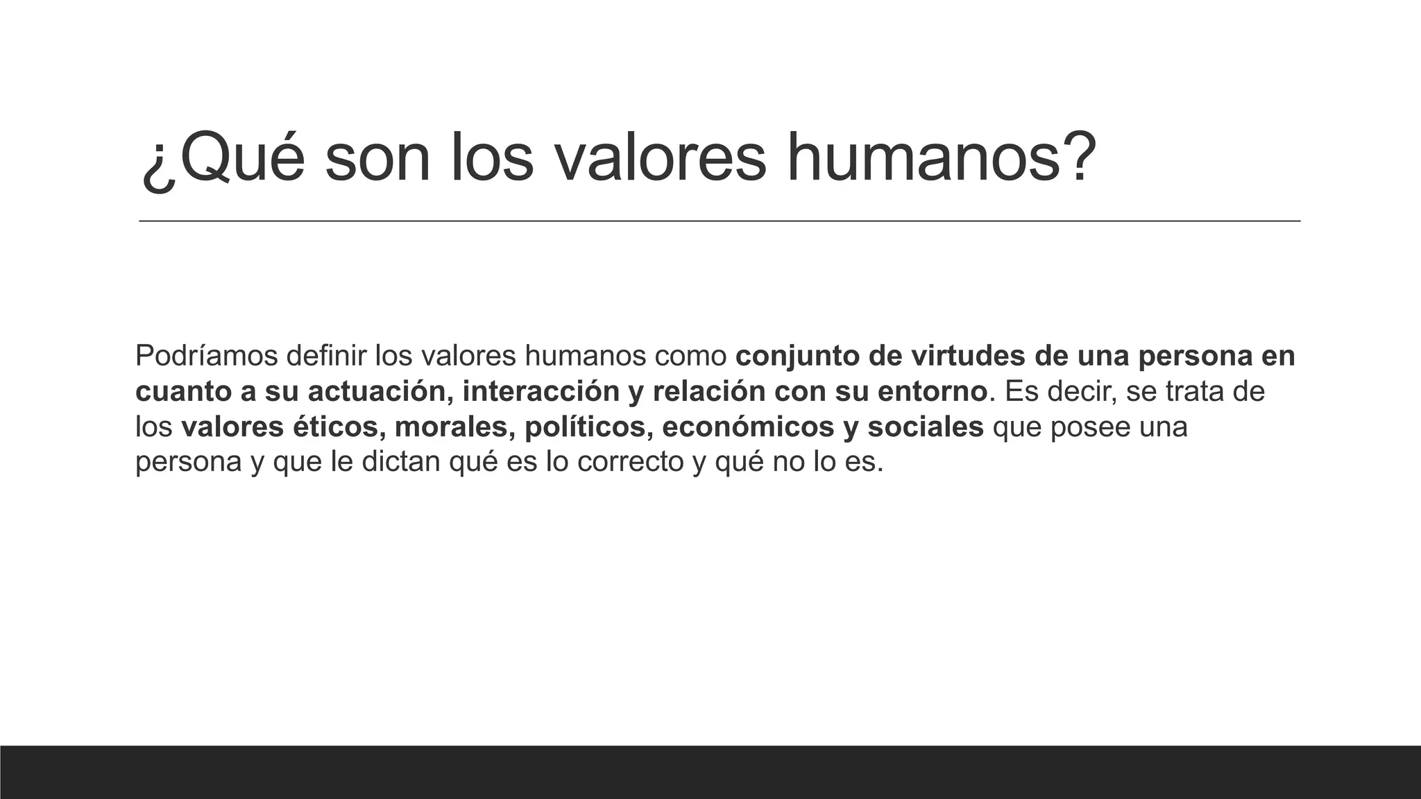 VALORES HUMANOS | PPT
