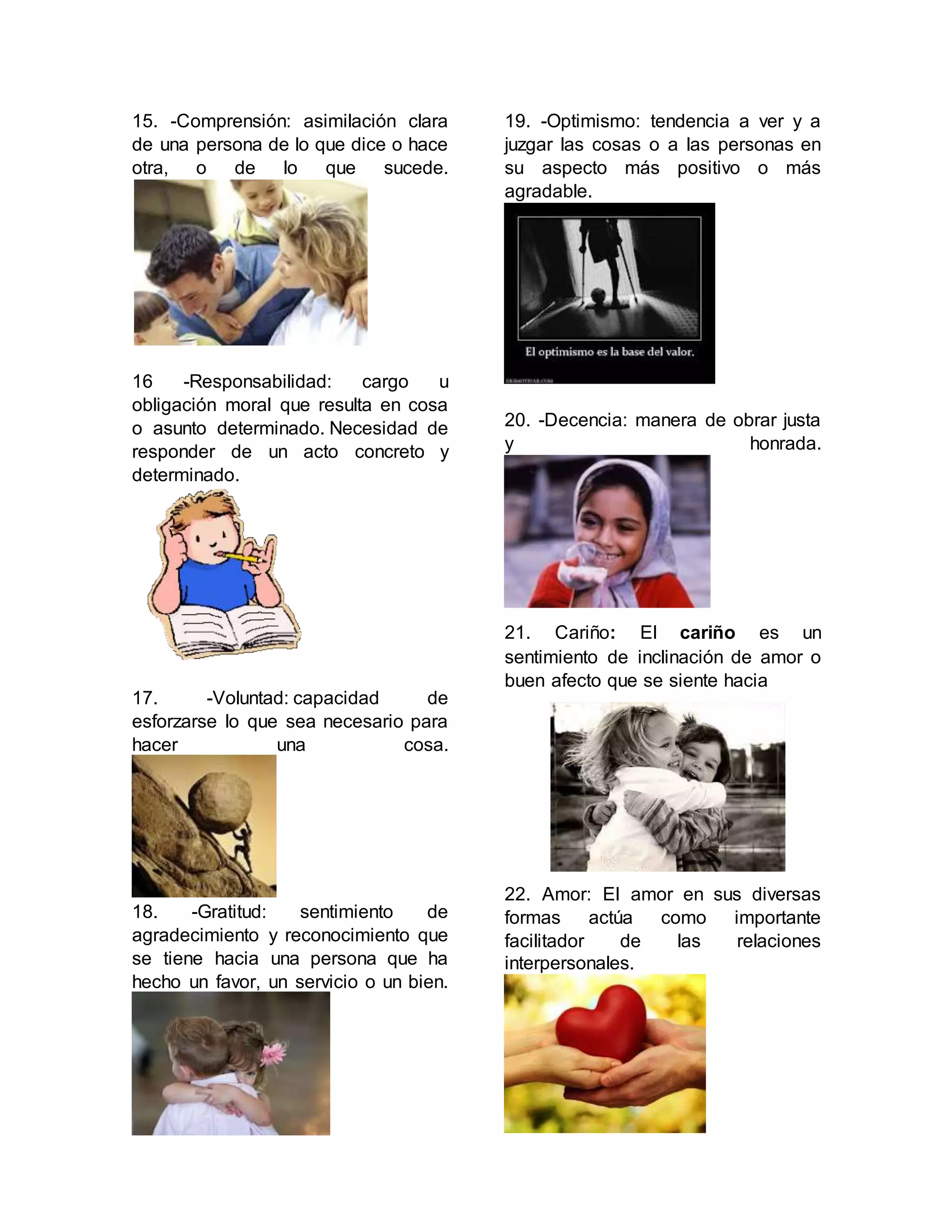 Valores humanos y su definición | DOCX | Spirituality | Religion ...