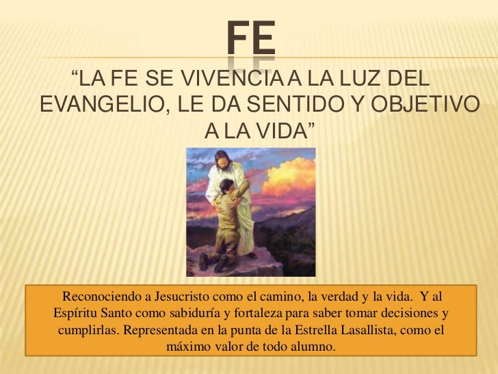 Valores de la fe - Imagui