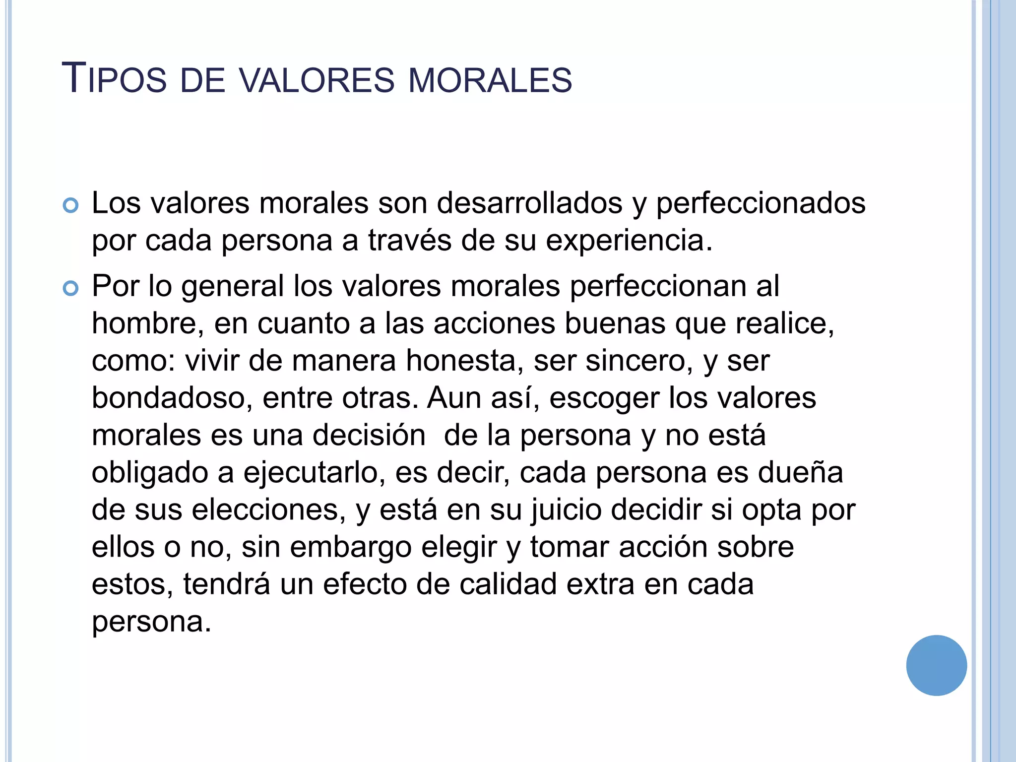Los Valores morales | PPTX
