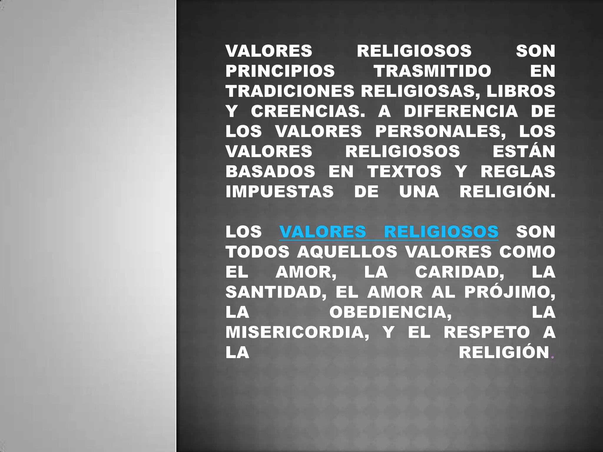 Valores religiosos | PPTX