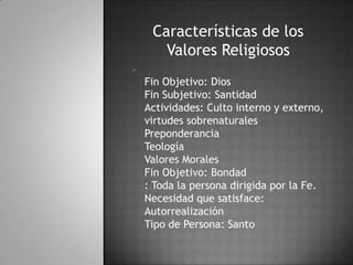 Valores religiosos | PPTX