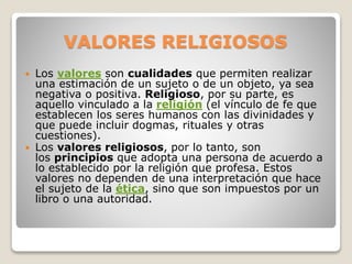 Valores Religiosos | PPTX