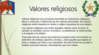 Valores religiosos | PPTX