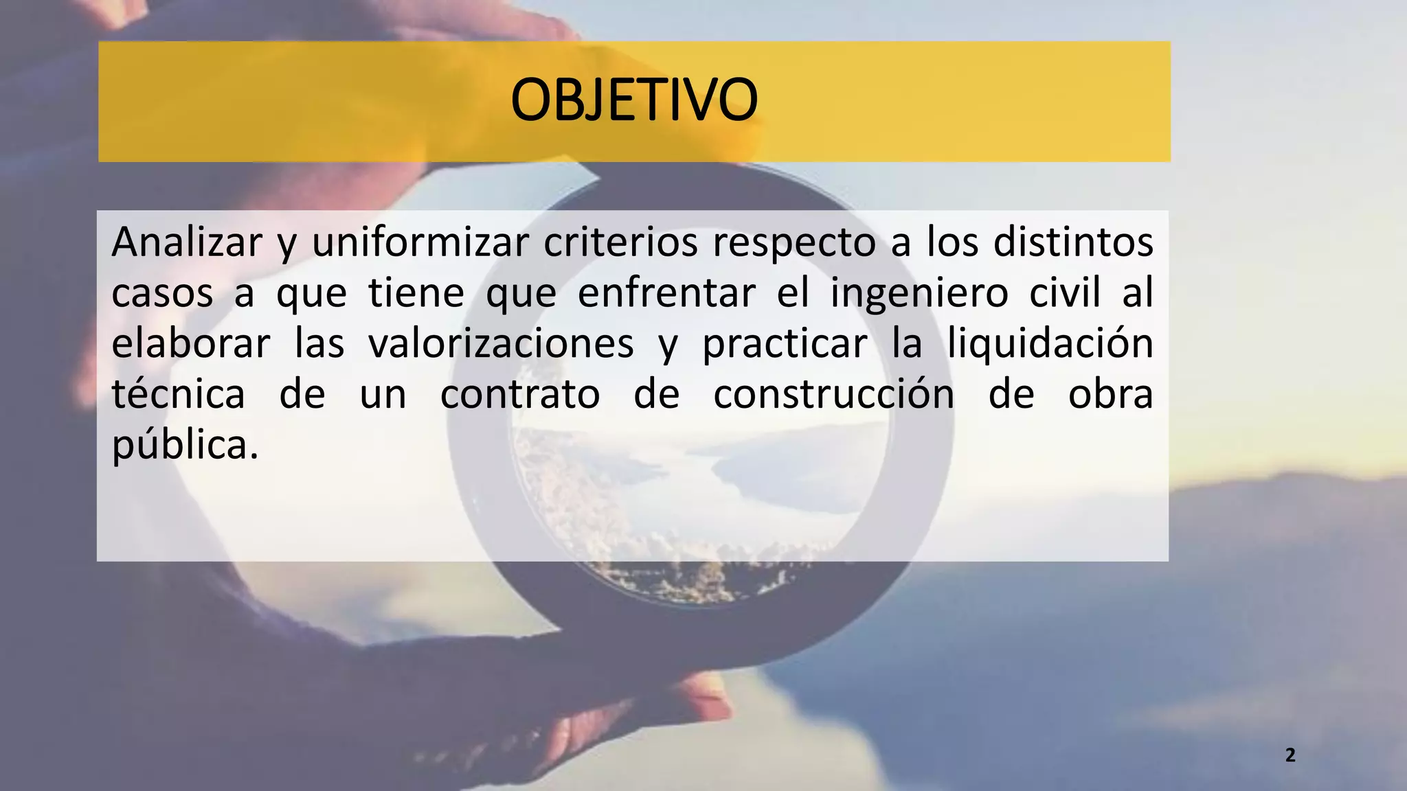 Valorización y liquidación de contratos en obras civiles | PPT