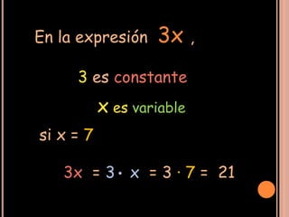 Valor numérico de una expresión Algebraica | PPTX