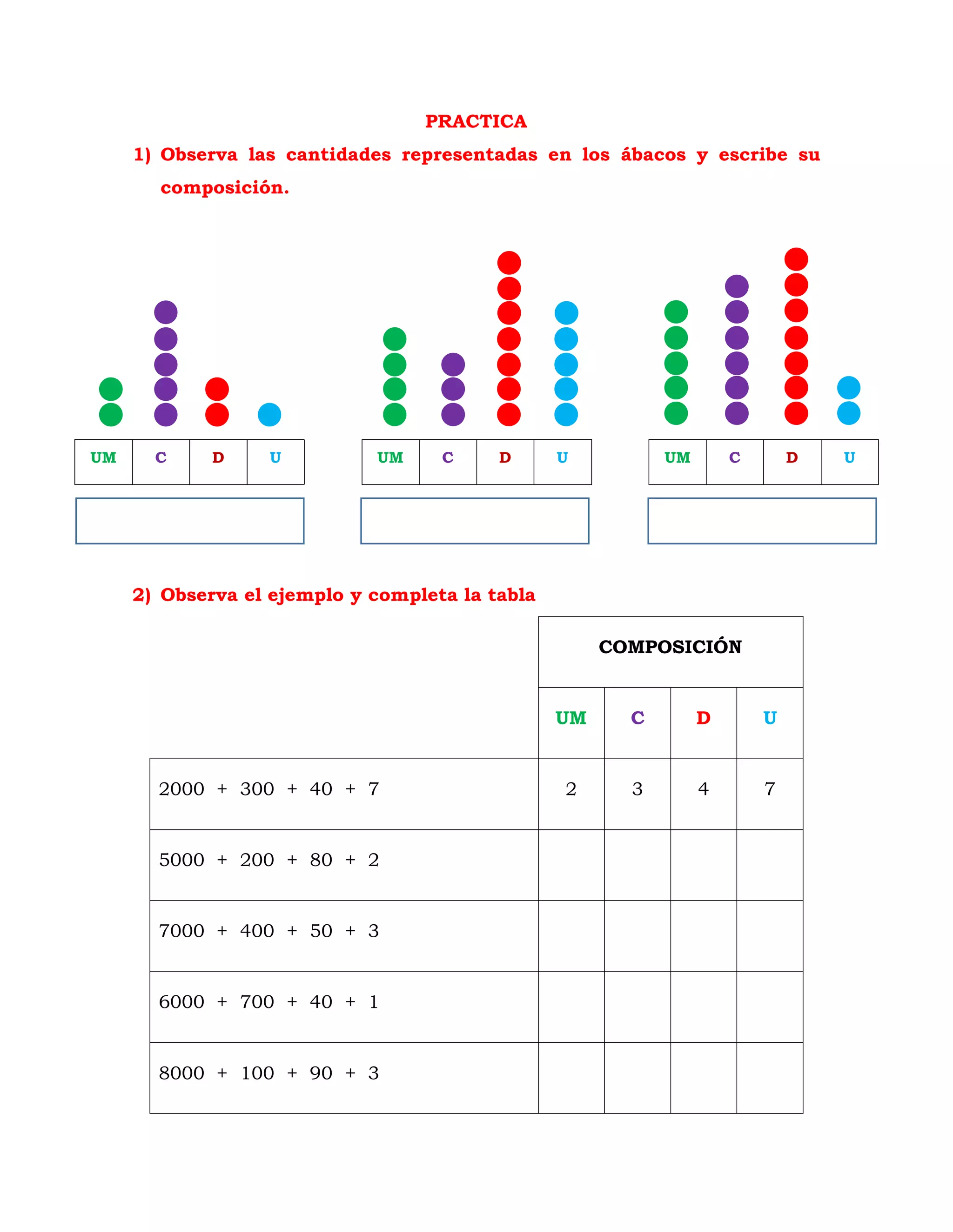 Valor posicional de 4 digitos | PDF