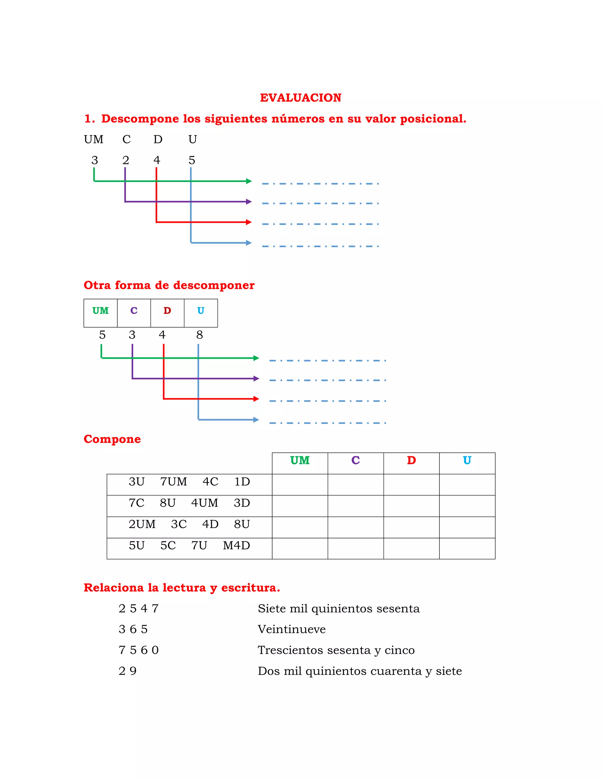 Valor posicional de 4 digitos | PDF