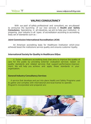 Valpas services company profile | PDF