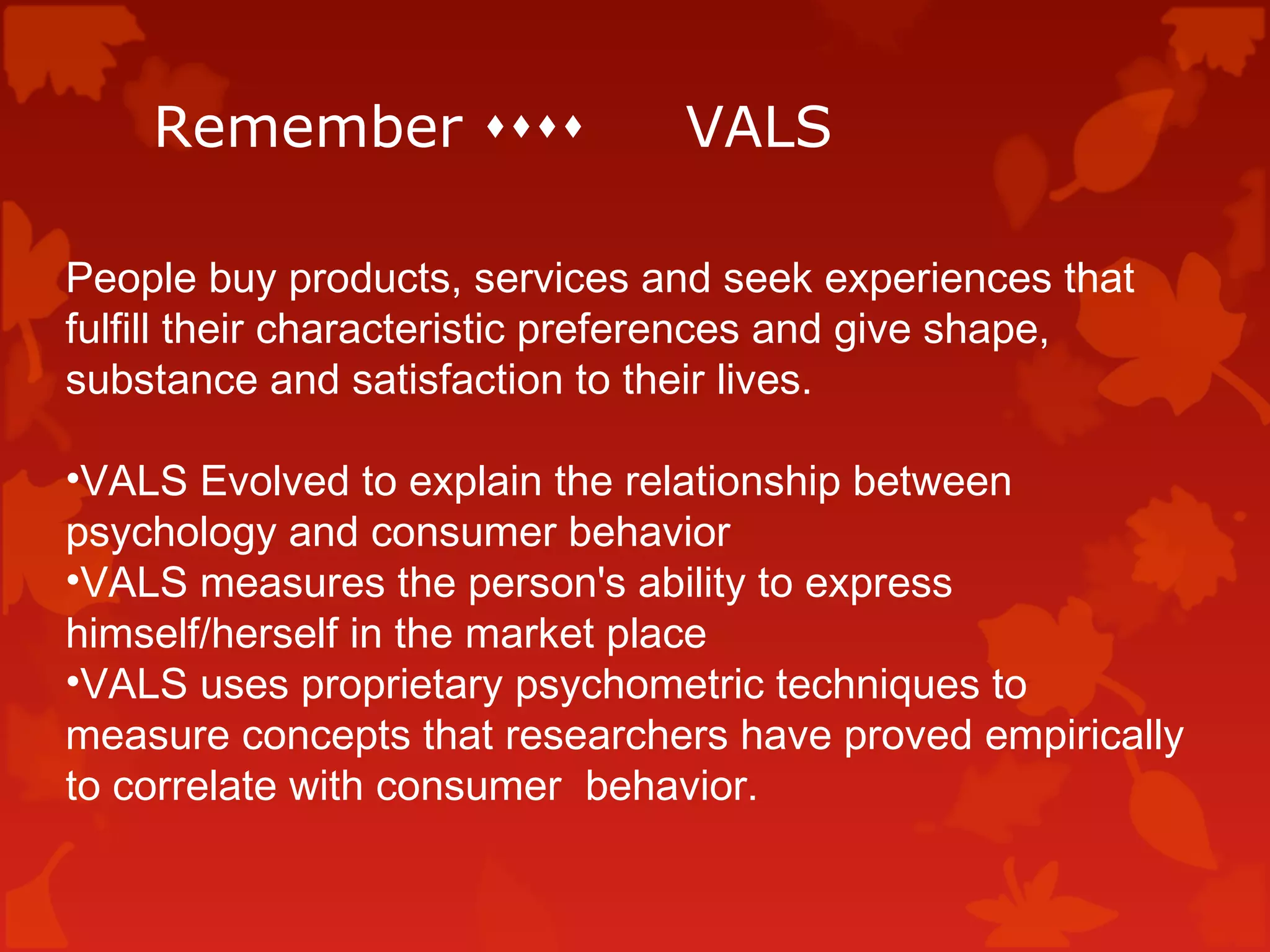 VALS | PPT