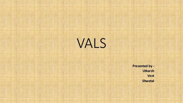 VALS framework : explained with coffee brands