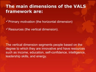 Value,Attitude & Life Styles | PPT