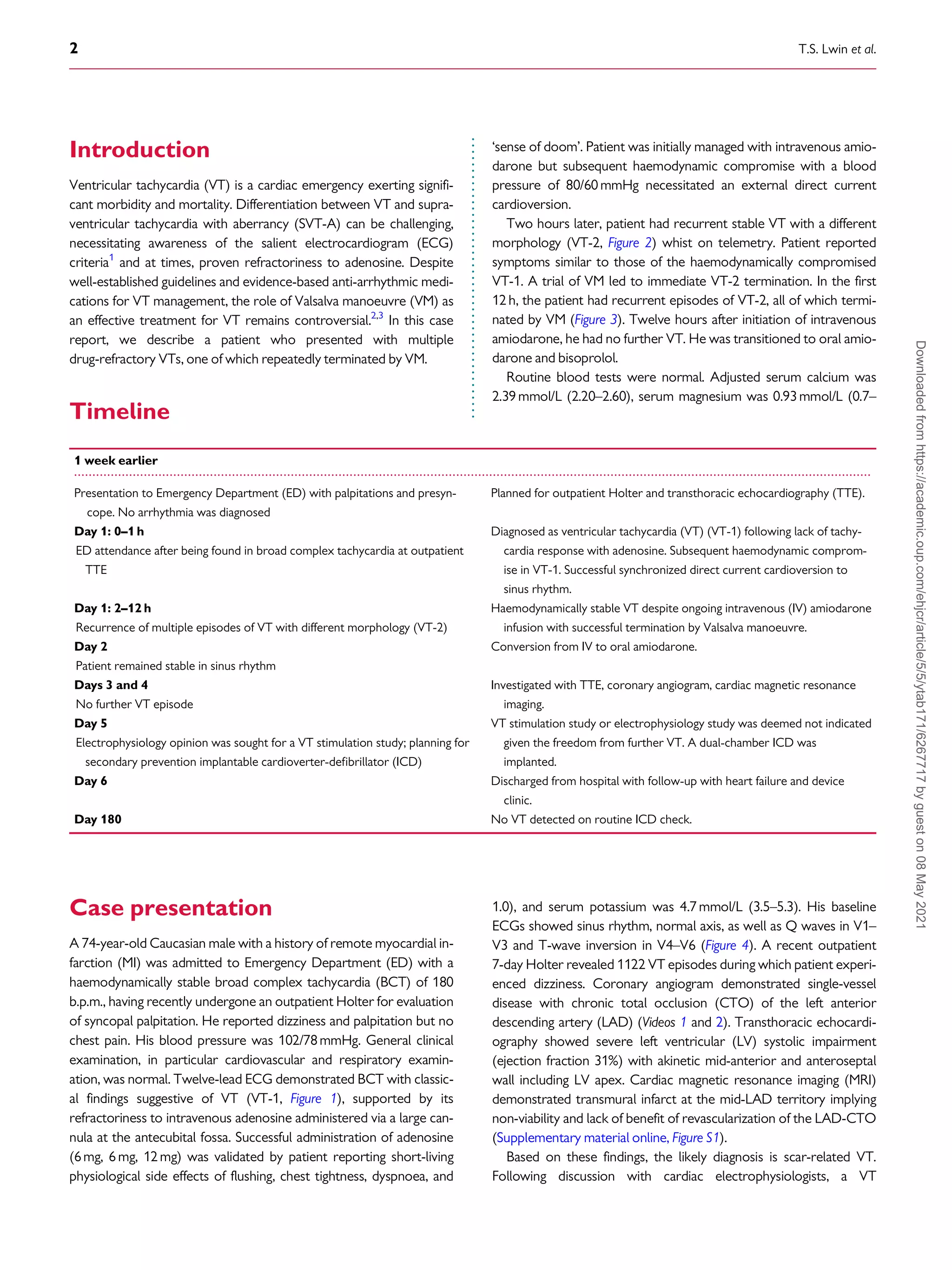 Valsalva manoeuvre in drug refractory ventricular tachycardia | PDF