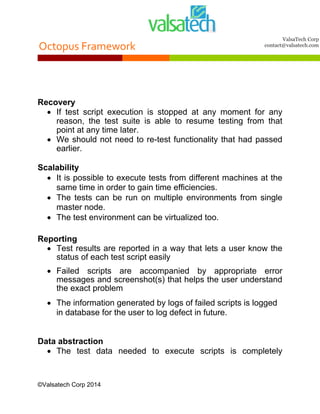 Valsatech selenium octopus framework-whitepages | PDF