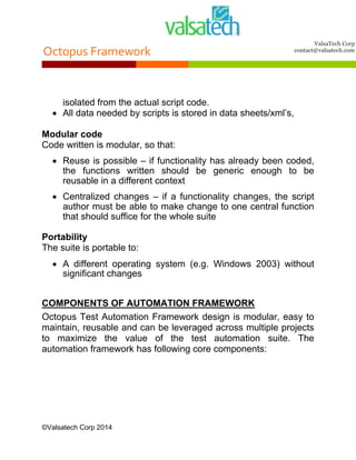 Valsatech selenium octopus framework-whitepages | PDF