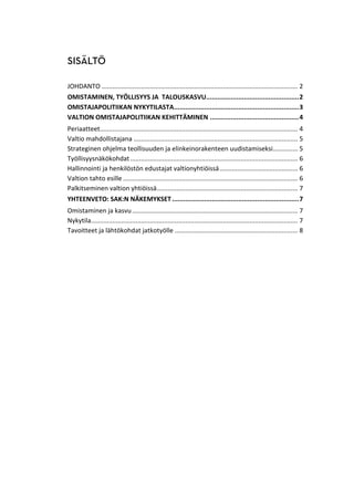 Valtion omistajapolitiikan-periaatteet-ja-kehittaminen | PDF