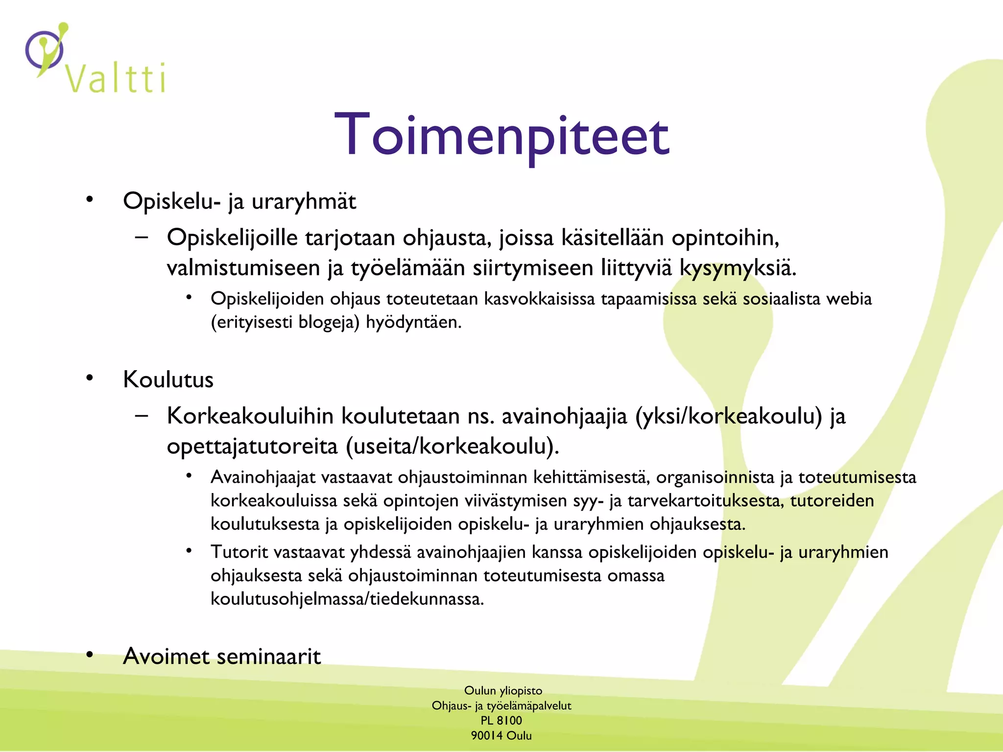 Valtti, esittely | PPT