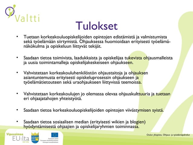 Valtti-hankkeen esittely | PPT