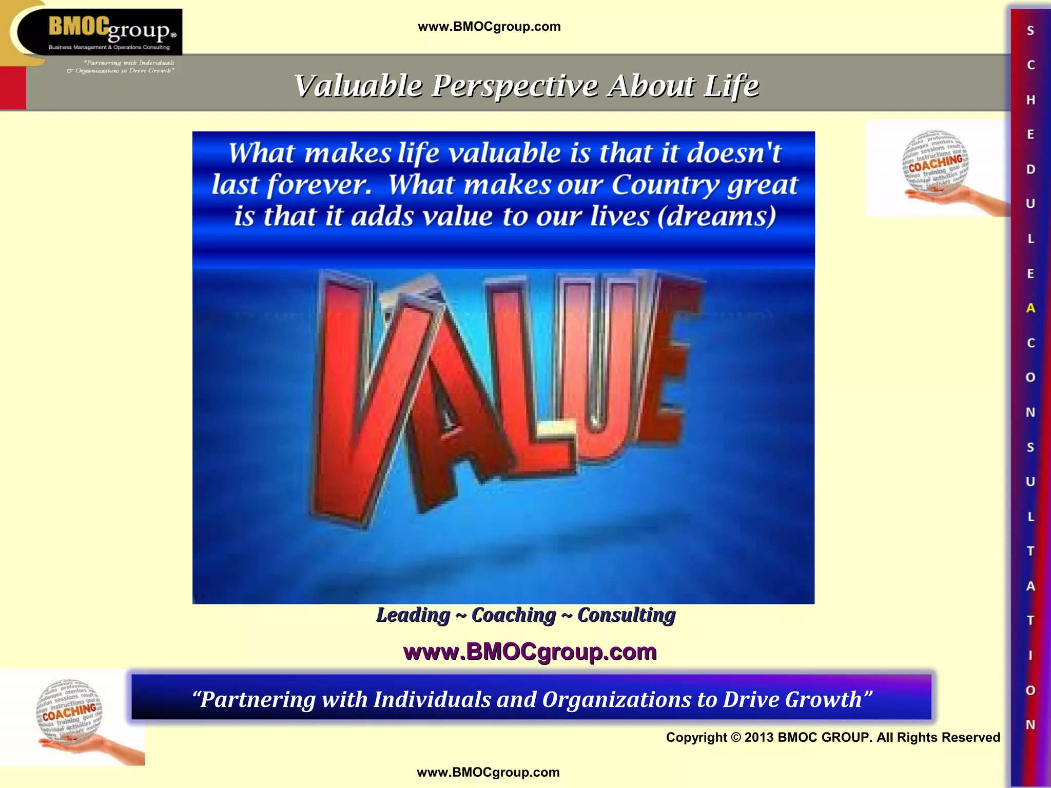 Valuable Perspective About Life | PPT