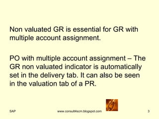 Valuated Goods Receipt | PPT