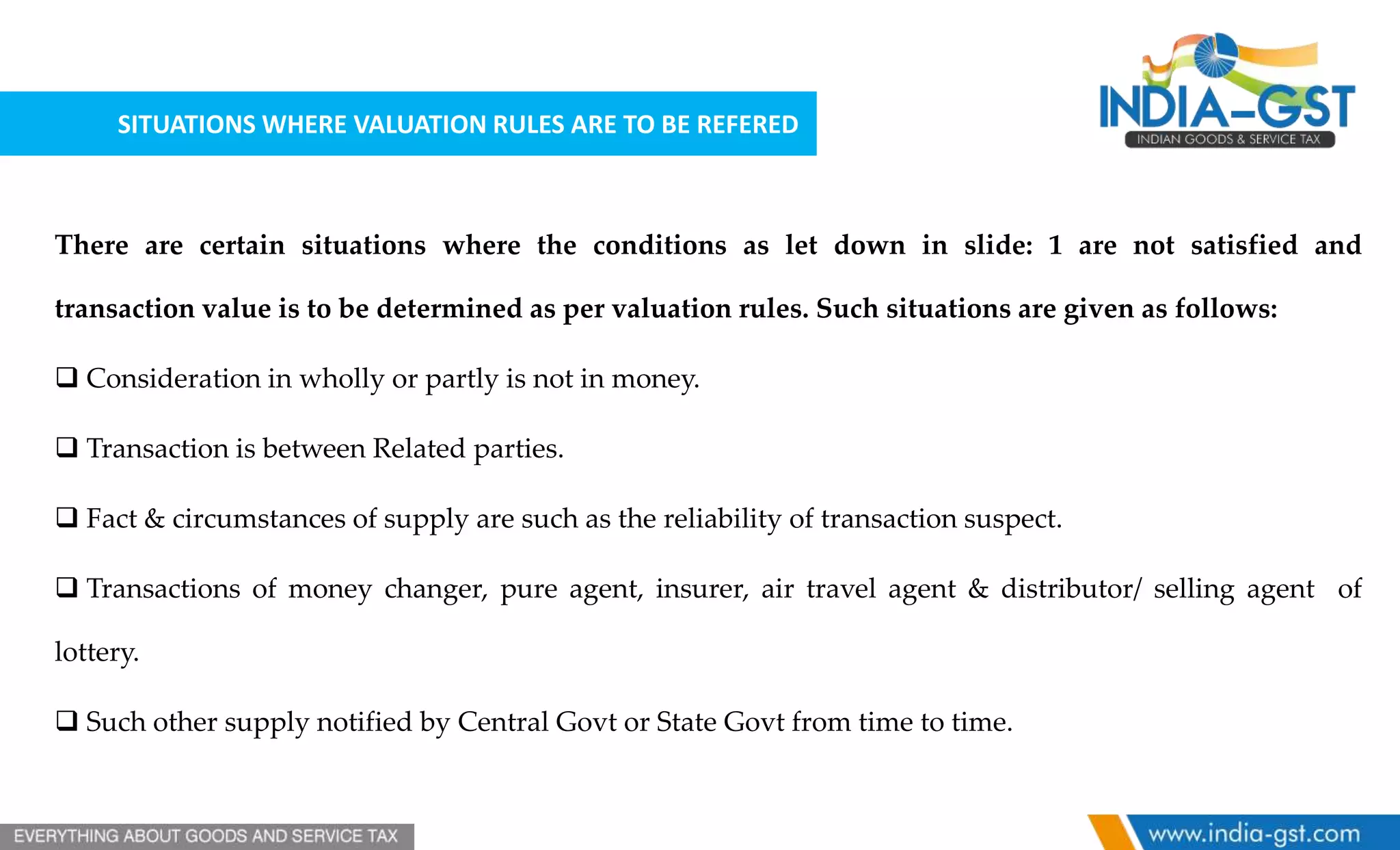 Valuation under GST & GST valuation Rule | PPTX