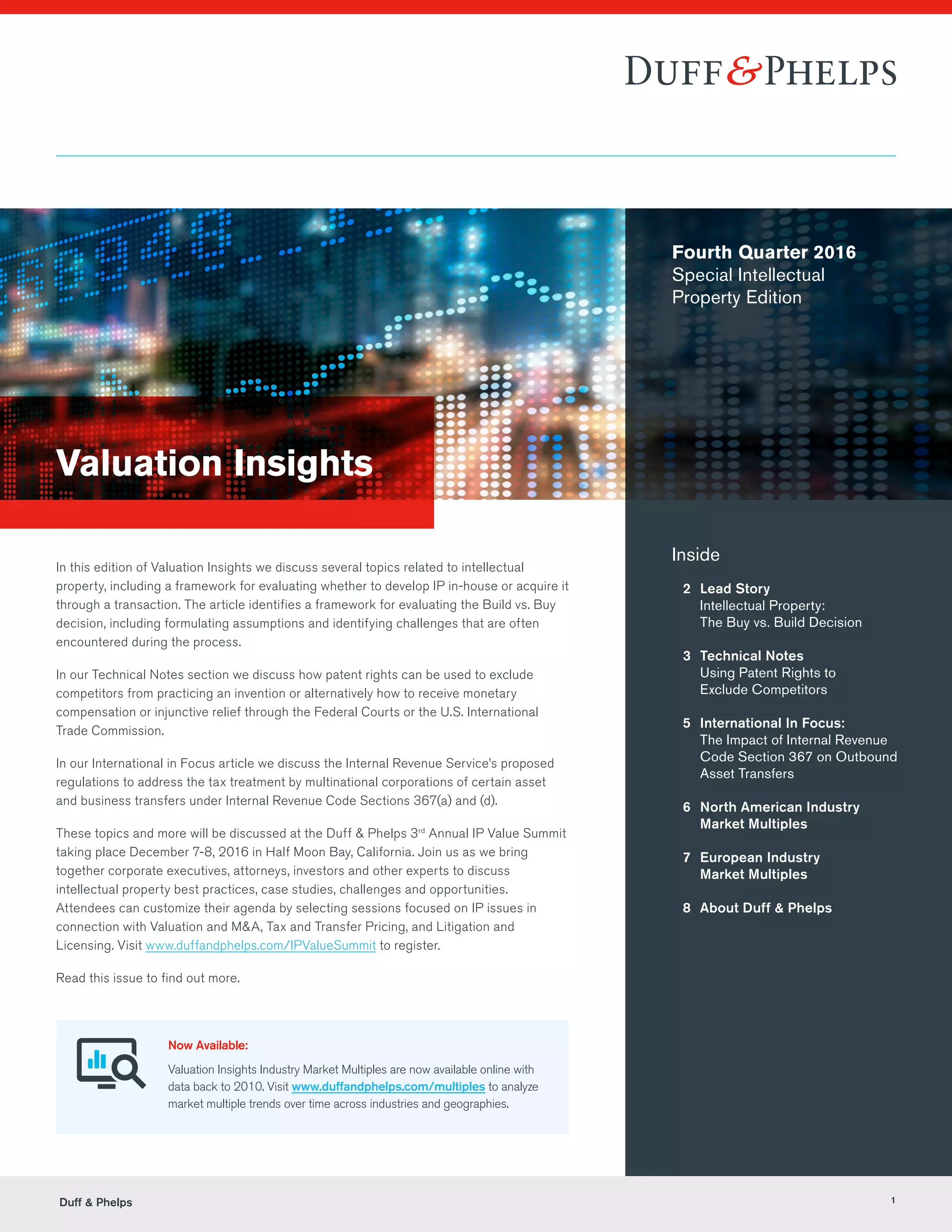 Valuation Insights - Q4 2016 | PDF