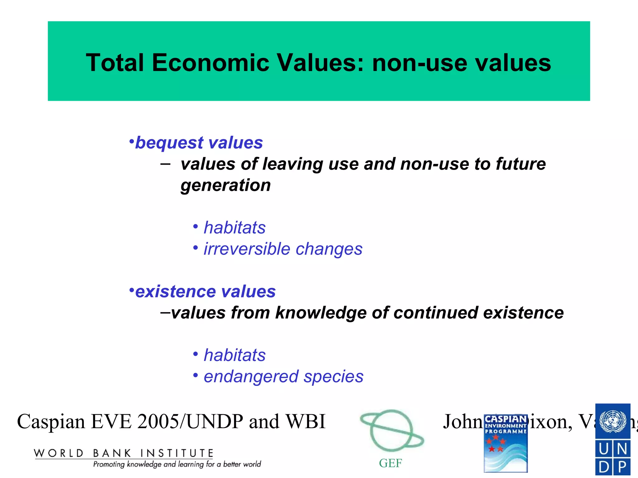 Valuation of Environmental Resources | PPT