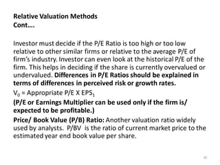 VALUATION-OF-EQUITY.pdf | Stocks and Bonds | Personal Investing