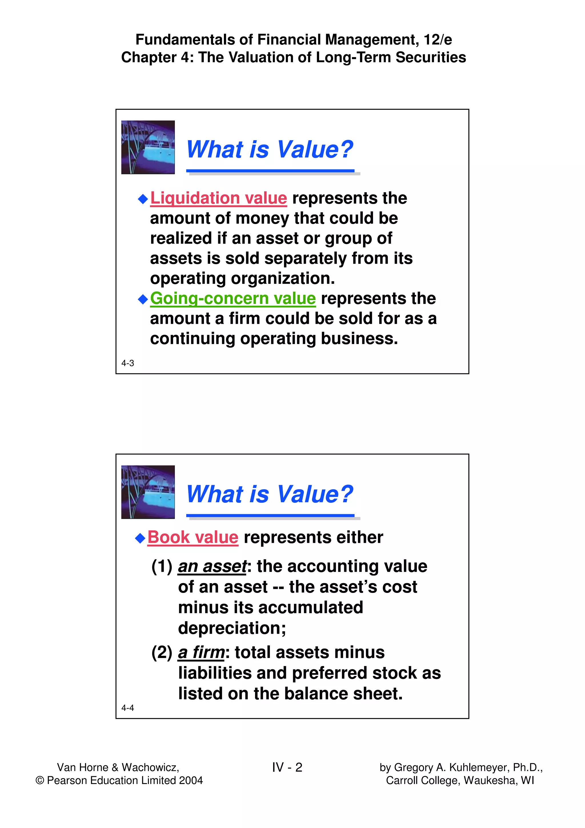 Valuation of long term securities | PDF