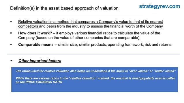 Relative Valuation | PPTX | Stocks and Bonds | Personal Investing