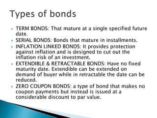 Valuation and characteristics of bond | PPTX