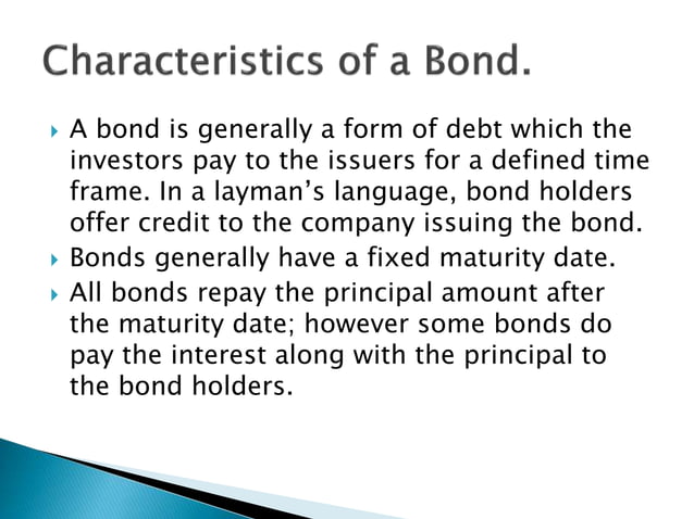 Valuation and characteristics of bond | PPTX | Stocks and Bonds ...