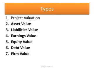 Valuation approaches and techniques | PPTX