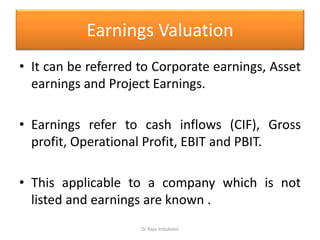 Valuation approaches and techniques | PPTX