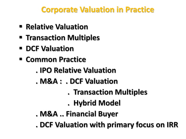 Valuation | PPT