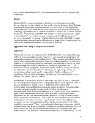 éValuation dispersant polymers and phosphonates | PDF