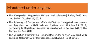 Valuation Examination mandated by law in India | PDF