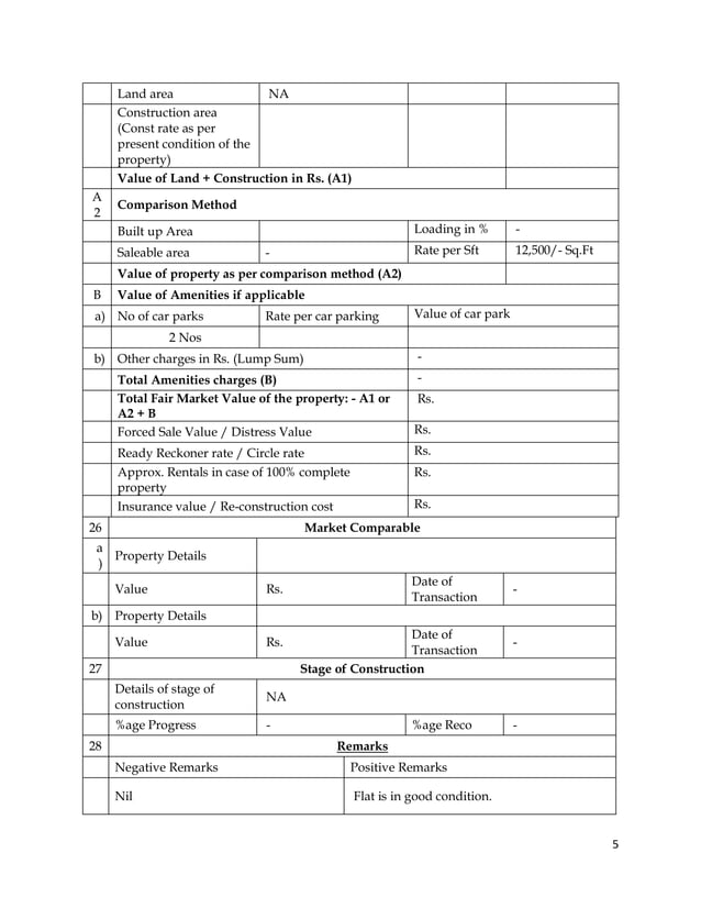 Valuation Format | PDF | Developmental Sites | Real Estate