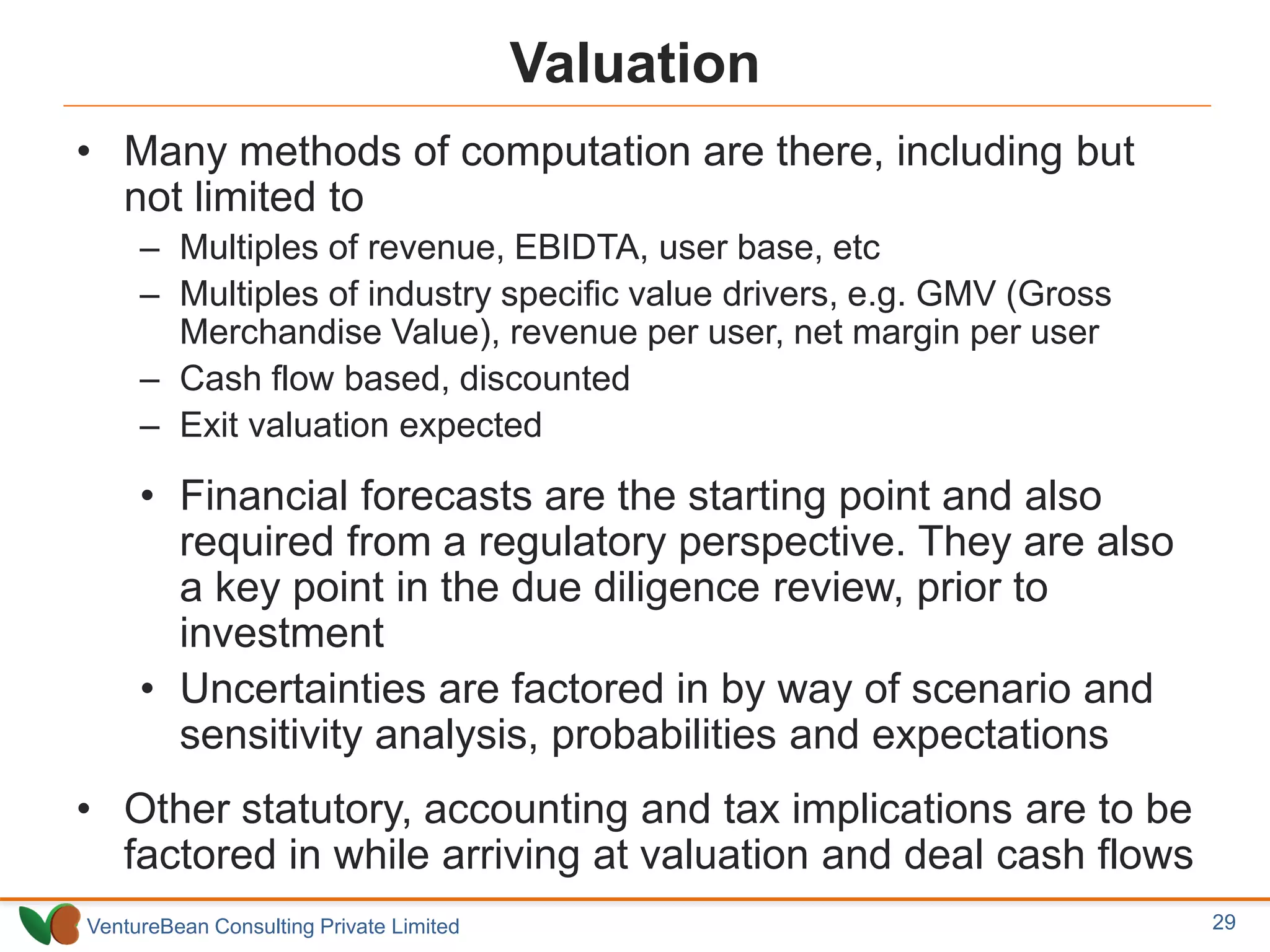 Valuation for startups | PPTX