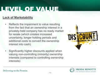 Valuation Issues in Developing and Executing Buy-Sell Agreements | PPTX