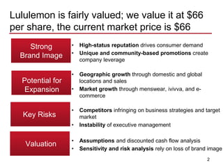 Valuation of lululemon | PPTX