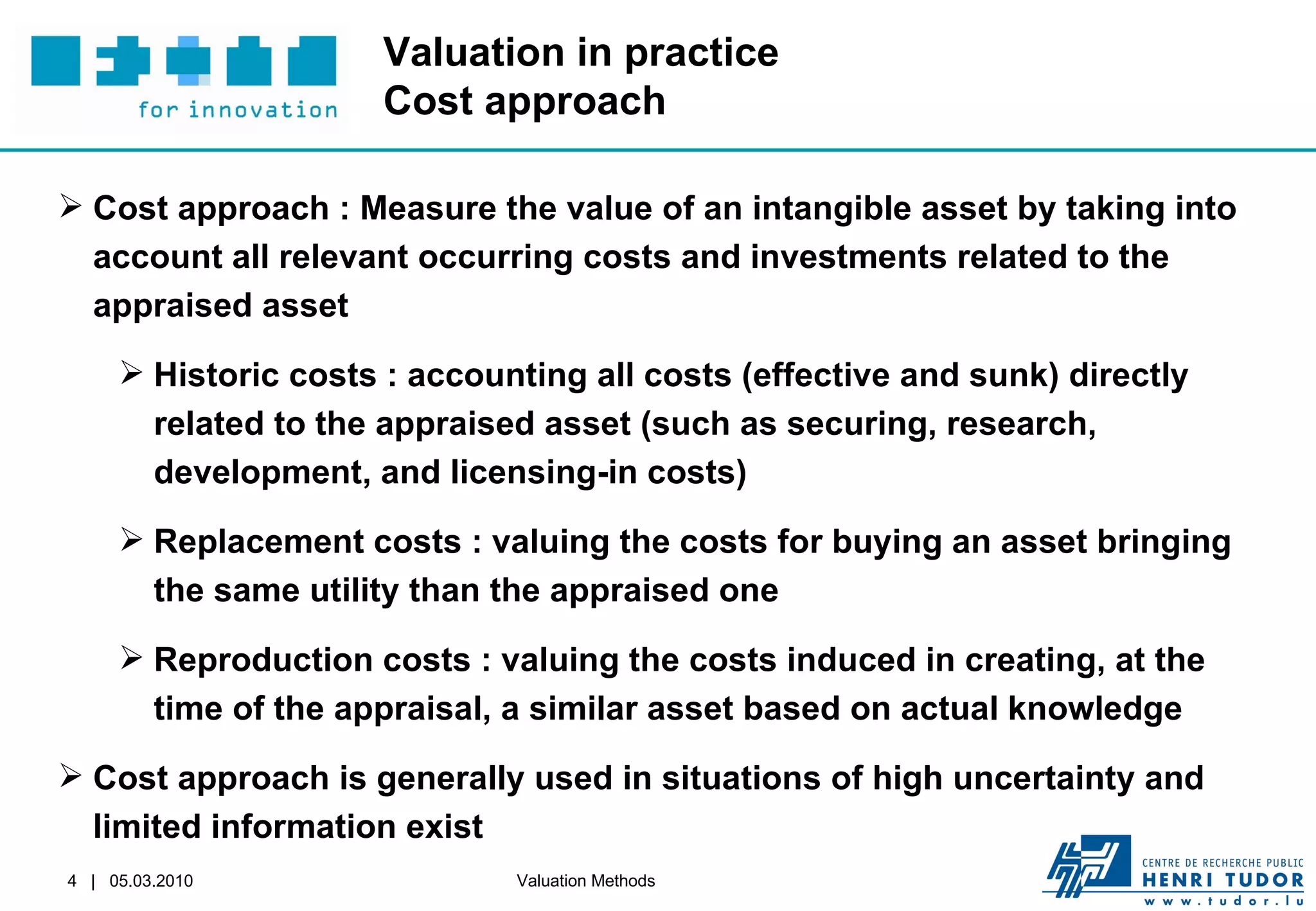 Valuation Methods | PPT