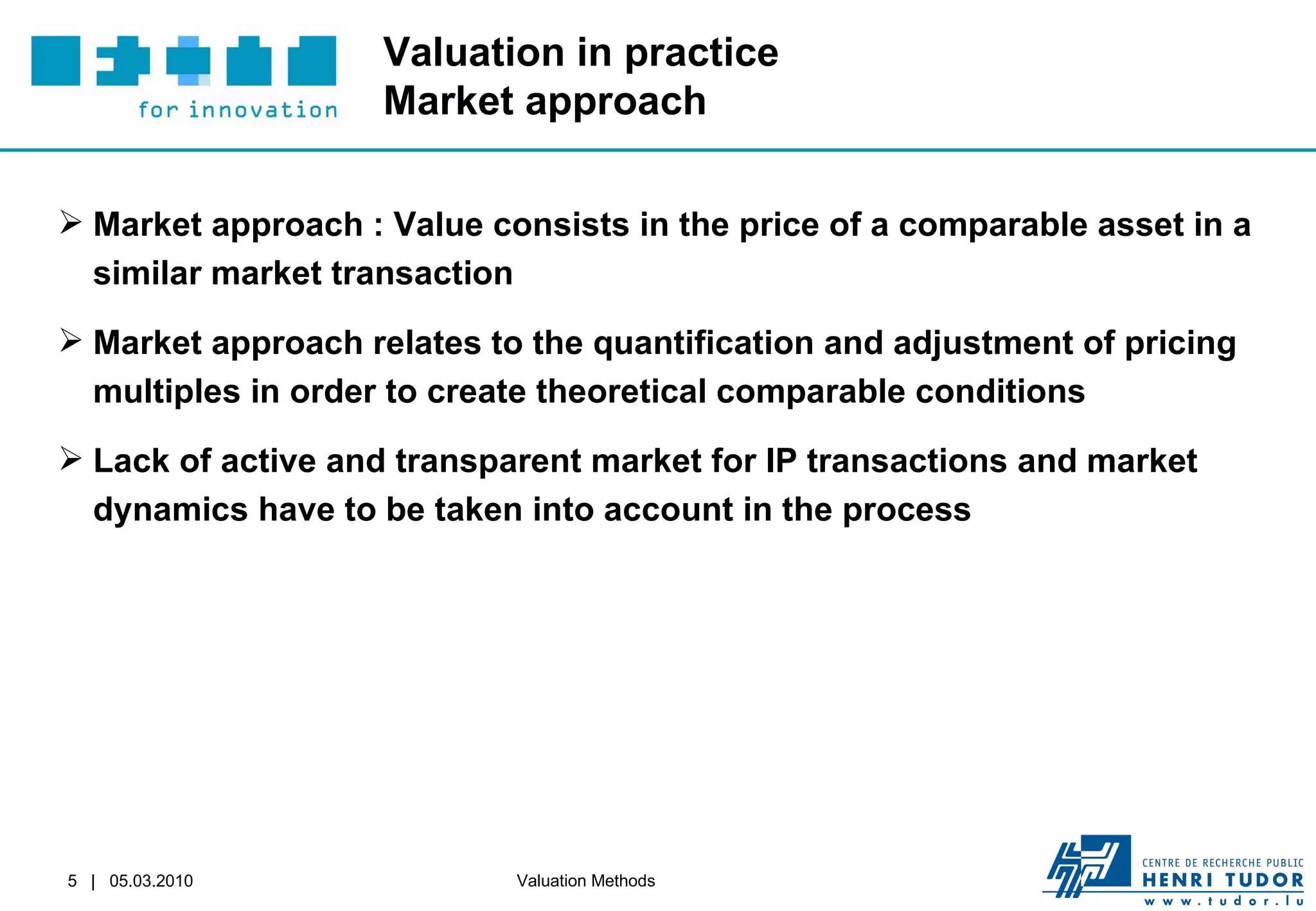 Valuation Methods | PPT