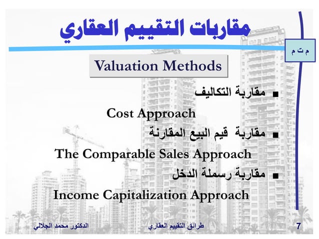 Real Estate Valuation Methods | PPT