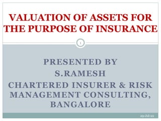 VALUATION OF ASSETS FOR THE PURPOSE OF INSURANCE.pdf