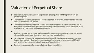 Valuation of bond and shares | PPTX