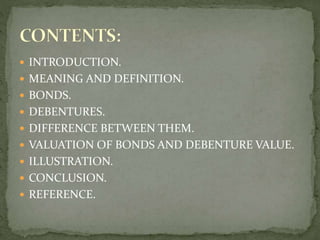 Valuation of bonds and debentures | PPTX