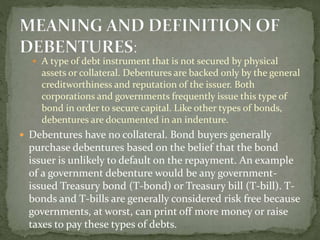 Valuation of bonds and debentures | PPTX