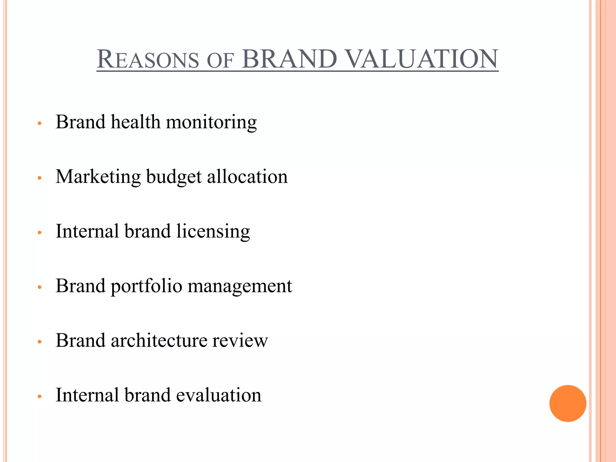 Valuation of brands | PPT