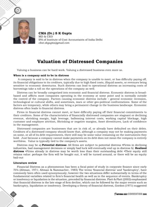 Valuation of distressed companies | PDF